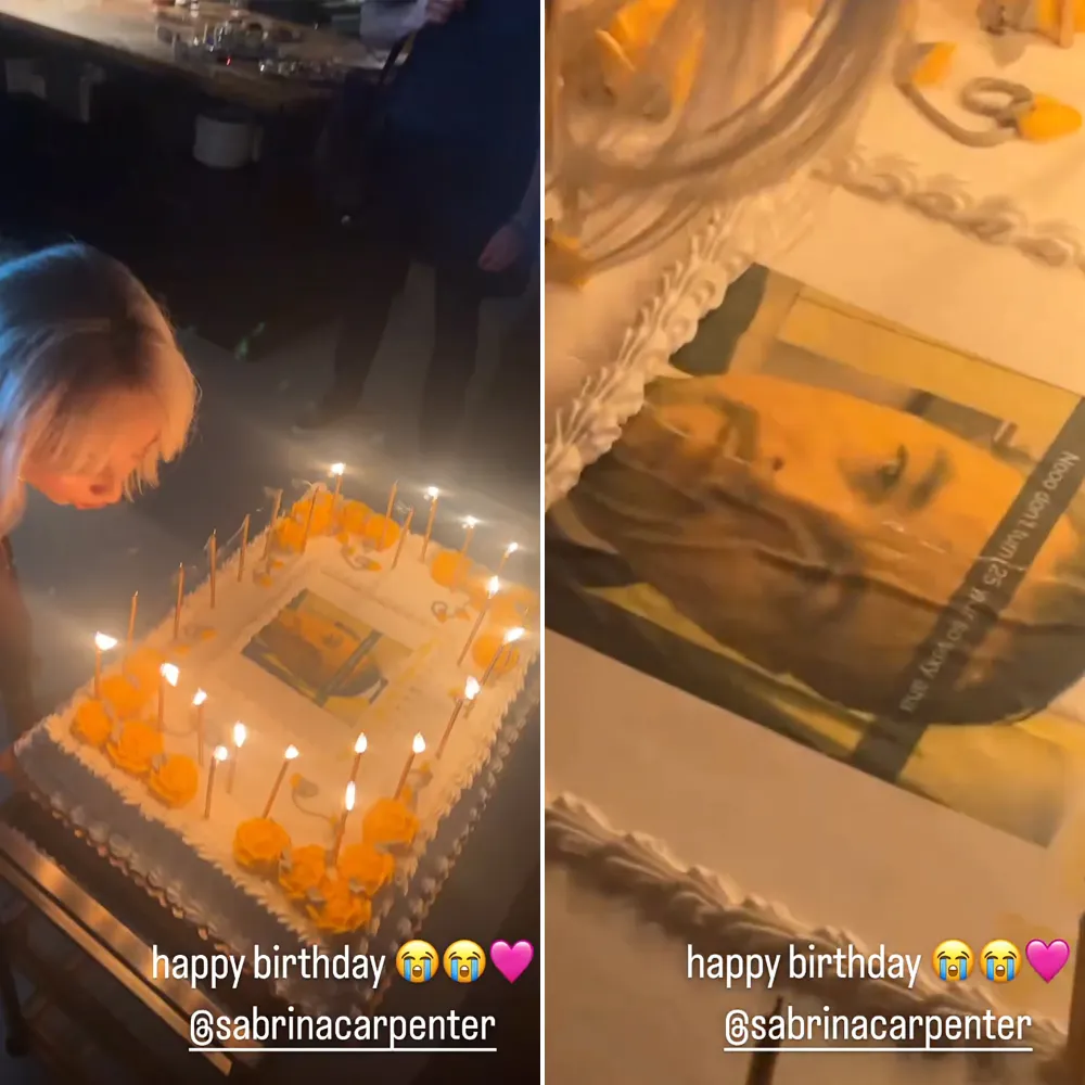 Sabrina Carpenter cumple 25 años y lo celebra con una tarta de Leonardo ...